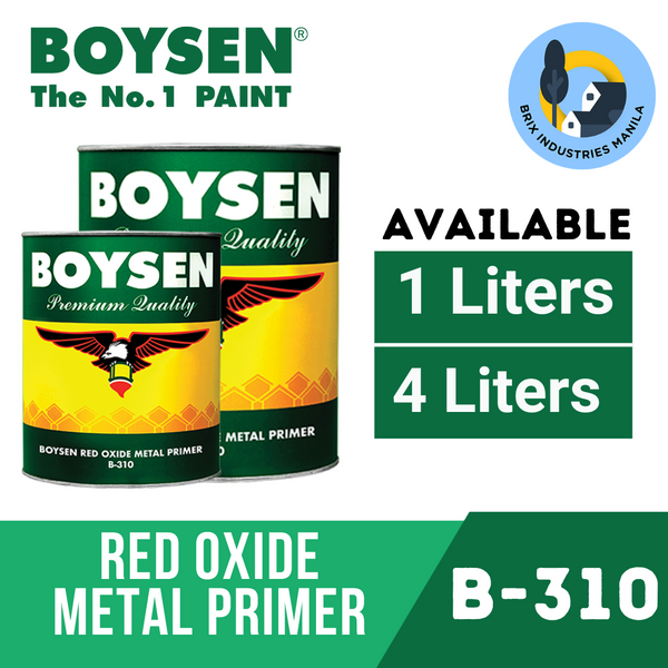 Boysen Red Oxide Metal Primer B-310 1 Liter or 4 Liters (Gallon) For S ...