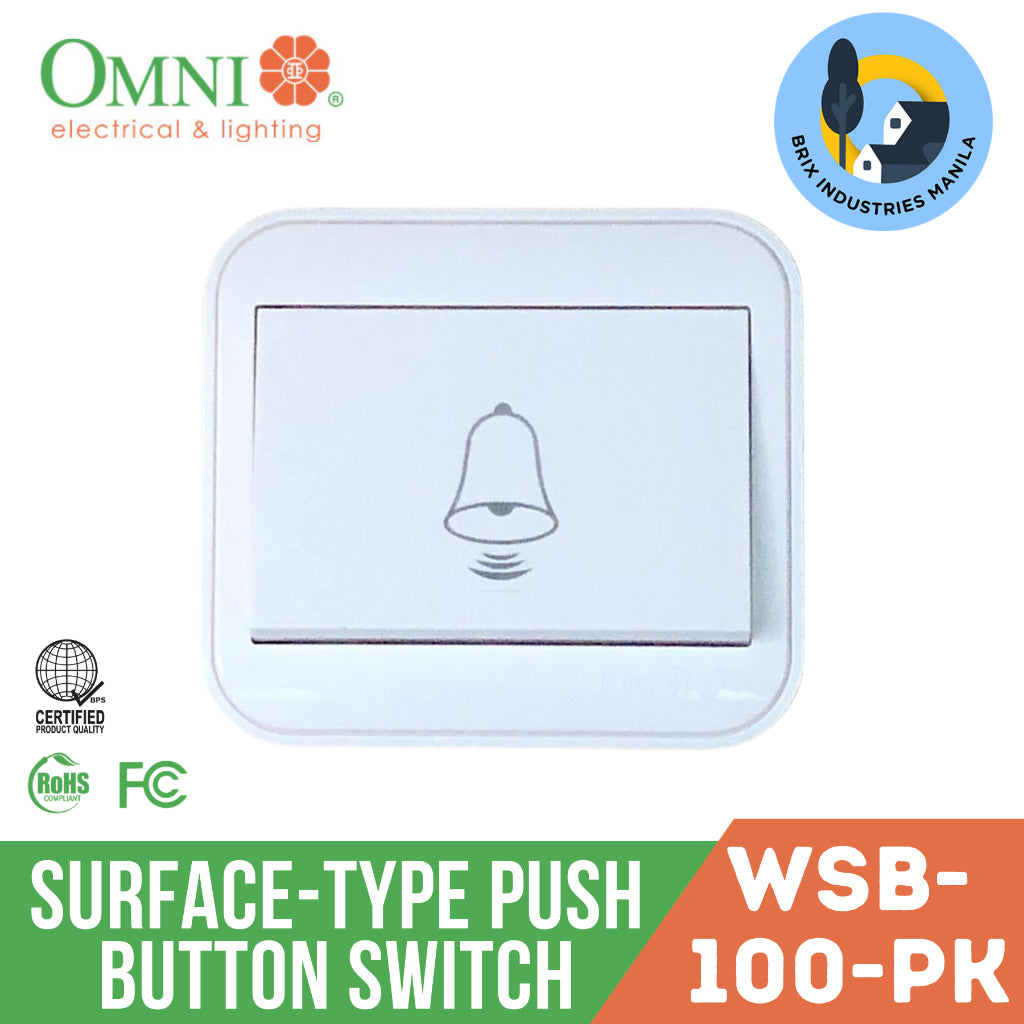 Omni Surface-Type Push Button Switch WSB-100-PK Modern and Stylish ...