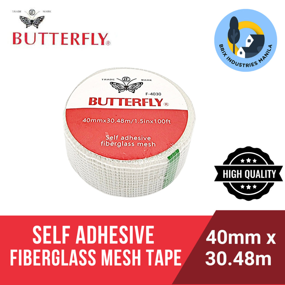 Butterfly Self Adhesive Fiberglass Mesh Tape 4 Sizes Available – Brix ...