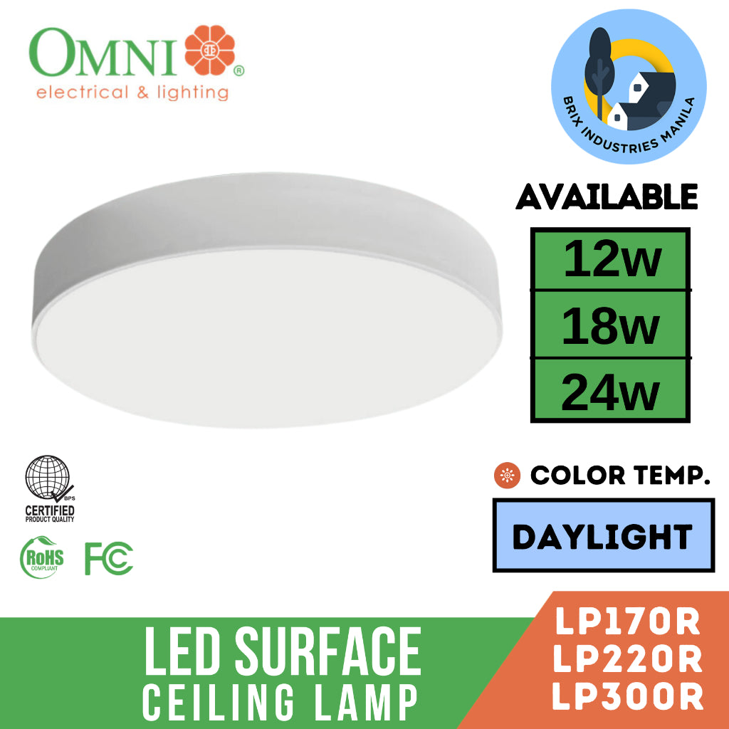 Omni LED Panel Surface Type Ceiling Lamp 12W, 18W and 24W Daylight ...