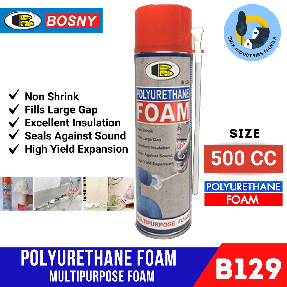 Bosny Polyurethane Expanding Foam Spray 500cc B129 – Brix Industries Manila