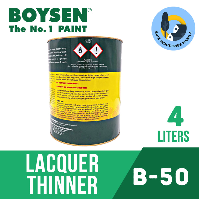Boysen Lacquer Thinner 4 Liters (Gallon) B-50 Brix Industries Manila